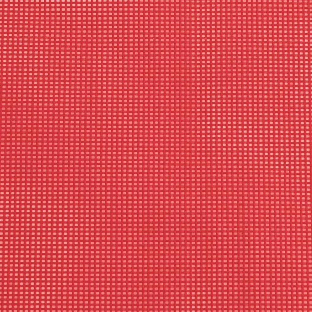 Skládací lehátka 2 ks červená textilen a ocel - Default Title