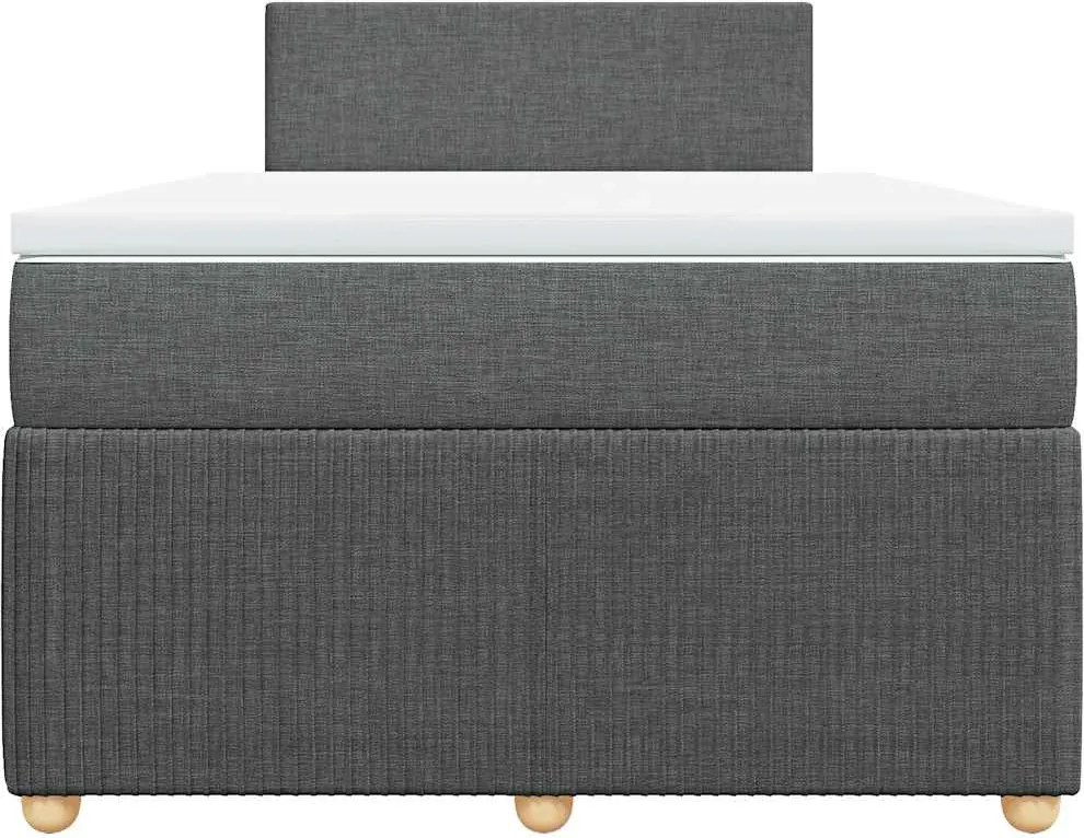 Box spring postel s matrací tmavě šedá 120x190 cm textil 3289689