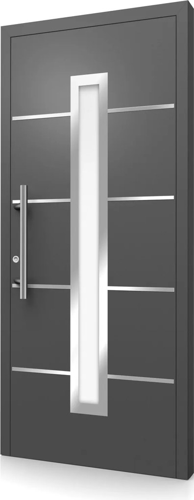 Splendoor Hliníkové vchodové dveře Moderno M410/P, antracitová metalíza, 110 L