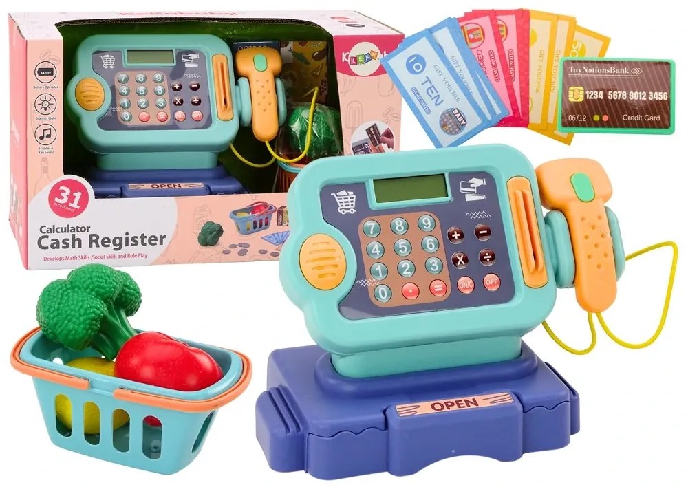RKToys Dětská pokladna s mincemi