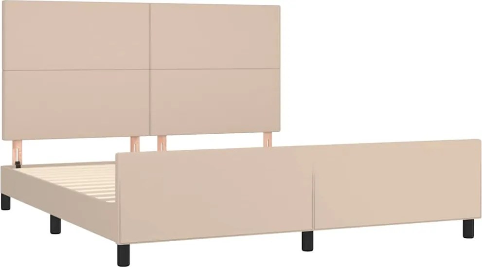 Rám postele s čelem cappuccino 180x200 cm umělá kůže 3125468