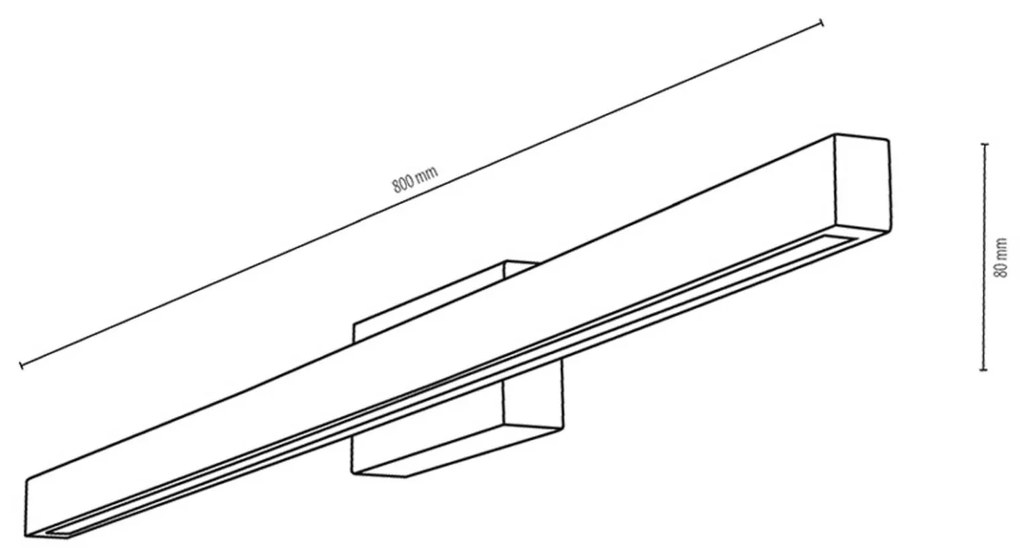 Zrcadlové nástěnné svítidlo LED Envostar, šířka 80 cm