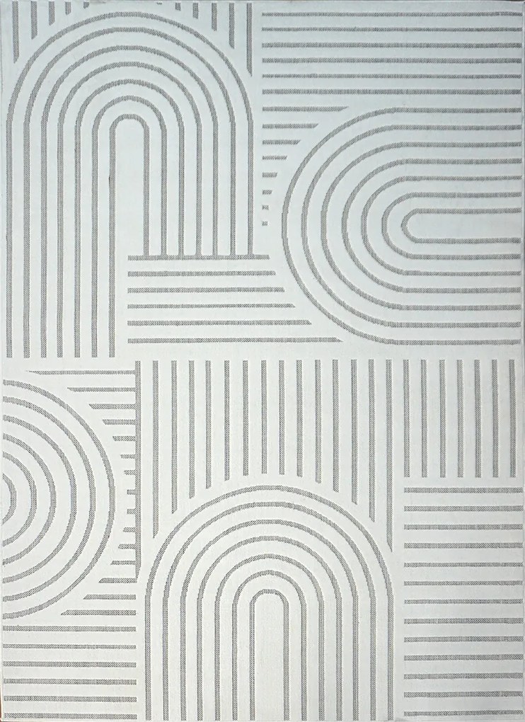 BE Koberec Zen Garden Collection 2405 WHITE - bílý obdélníkový Rozměr: 60x100 cm