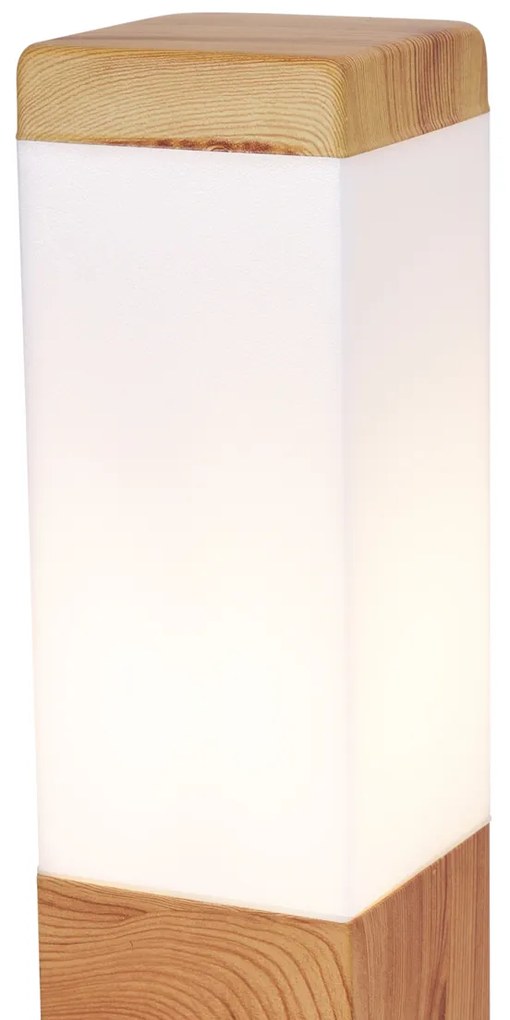 Moderní venkovní stojací lampa ocelová s potiskem dřeva 80 cm IP44 - Malois