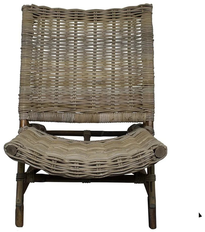 Šedé ratanové křeslo Mirri - 57*85*78cm