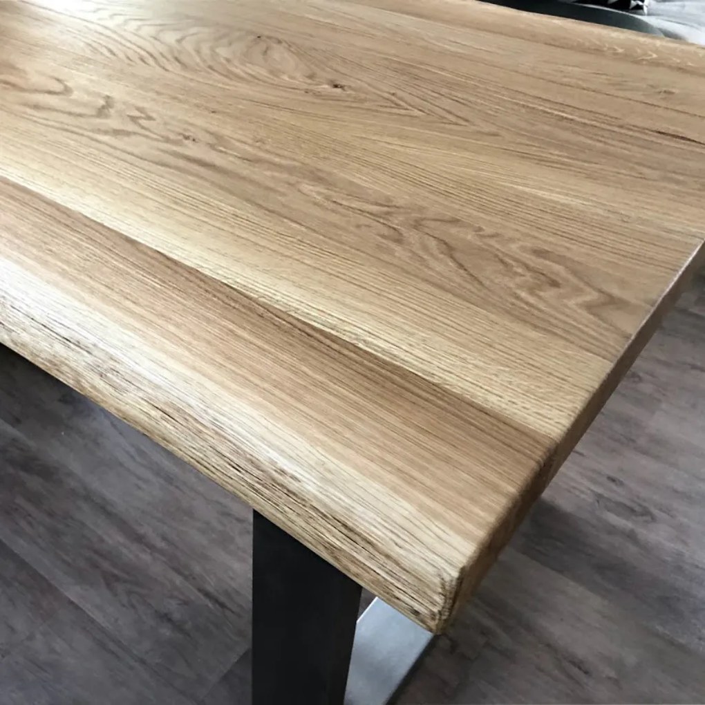 KULHÁNEK Designový jídelní stůl s přírodní hranou Velikost desky: 300x100 cm