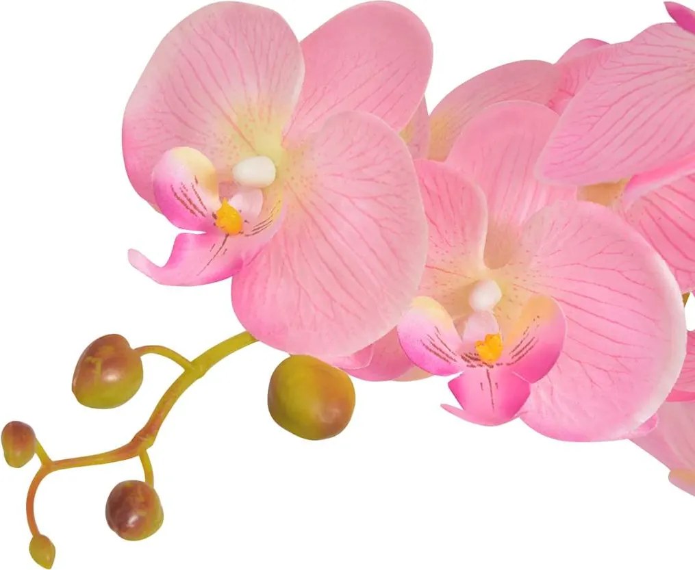 Umělá rostlina orchidej s květináčem 75 cm růžová 244426