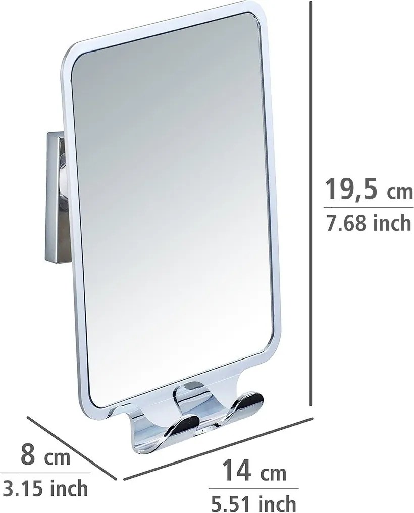 Kosmetické zrcátko QUADRO, Vacuum-Loc, anti-fog WENKO