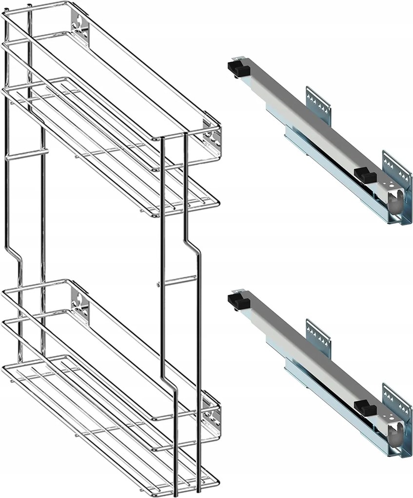 Boční Nákladní Koš 2 Police Rejs Variant Multi 150 MM L450 Pravé Vodítko