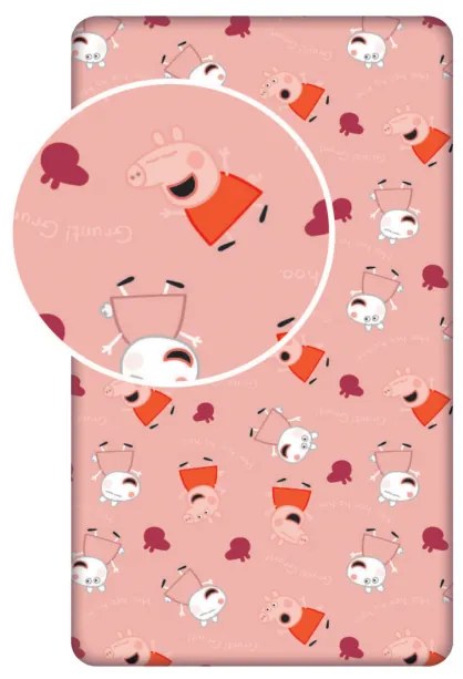 Vesna | Jerry Fabrics bavlna prostěradlo Peppa Pig 031 90x200