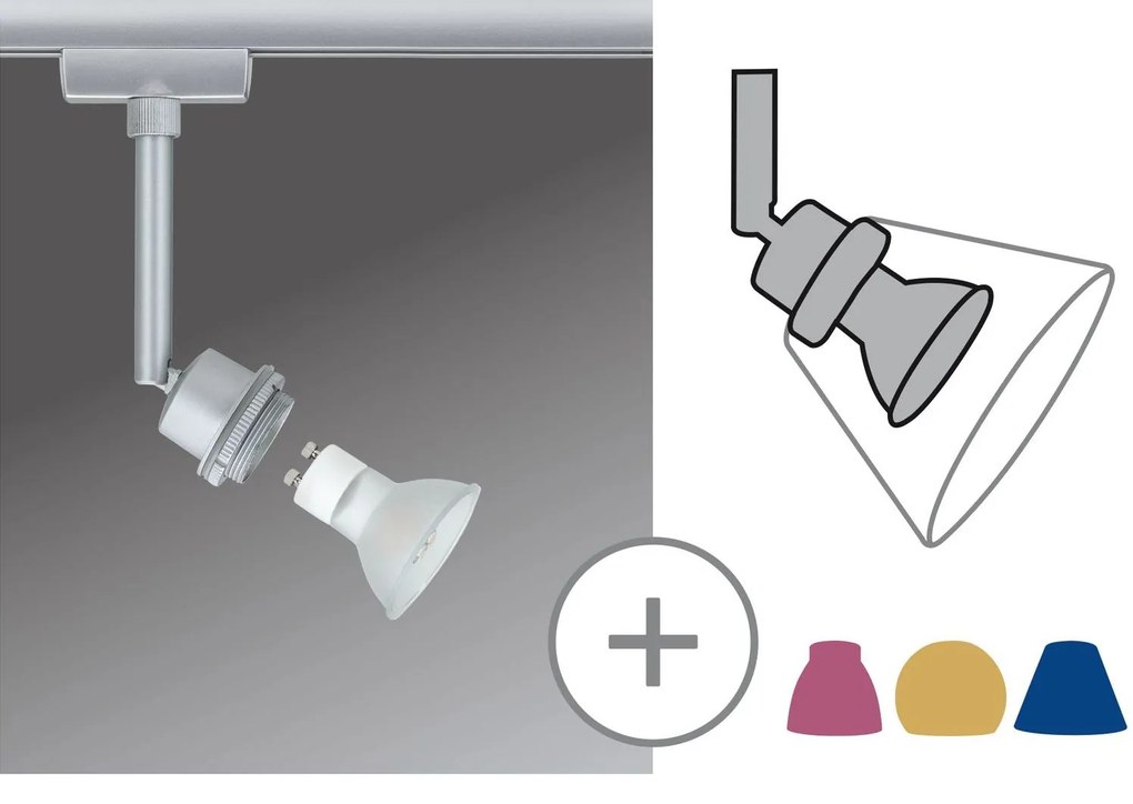 Paulmann 95182 DecoSystems spot, spot pro Urail systém, 1x3,5W LED GZ10, matný chrom