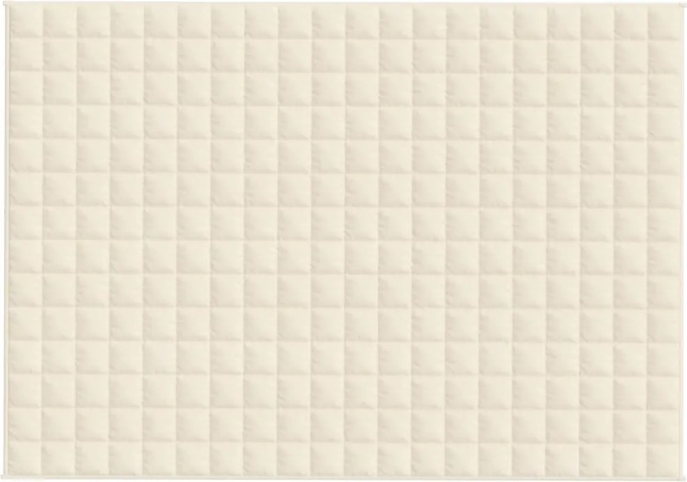 Zátěžová deka světle krémová 137 x 200 cm 6 kg textil 3154868