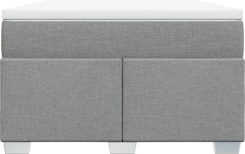 Box spring postel s matrací světle šedá 120 x 200 cm textil 3285123