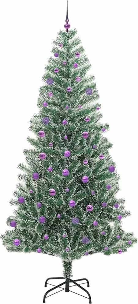 Umělý vánoční stromeček se sněhem a LED osvětlením 240 cm 3396839