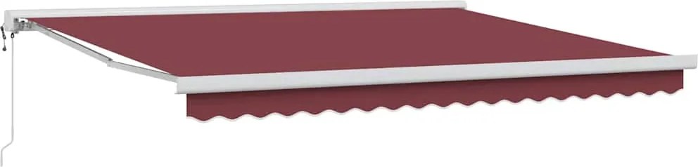 Automatická zatahovací markýza burgundská 400 x 300 cm 3215325