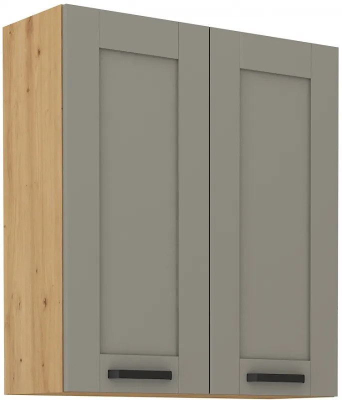 Kuchyňská skříňka LUNA 80 G-90 2F korpus: dub artisan, barva dvířek: světle šedá CLAY