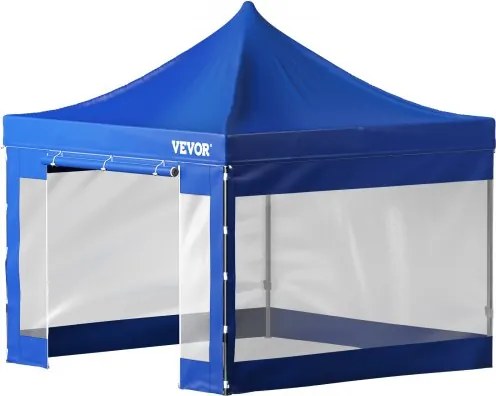 3,05 × 3,05 m vyskakovací stan s baldachýnem – Modrá