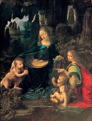 Obraz, Reprodukce - Madona ve skalách, Leonardo Da Vinci, (60 x 80 cm)