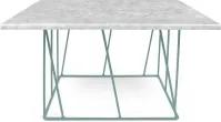 Tone Hone Konferenční stolek  Boko MRAMOR 75 x 40 cm (Bílý mramor se zelenou ocelí)