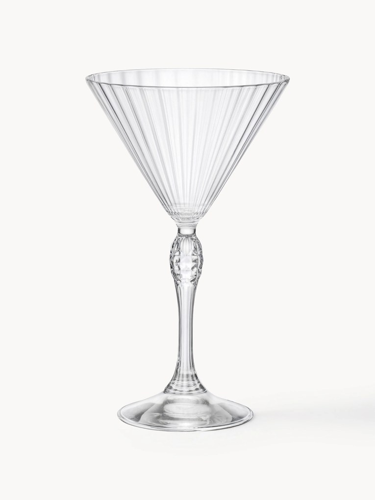 Sklenice na martini's drážkovou strukturou America's Cocktail, 4 ks