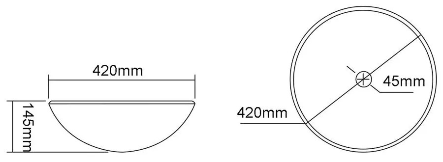 Skleněné kulaté umyvadlo ø 42 cm Puketa – Sapho