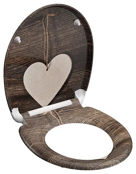 Eisl / Schüette Eisl WC sedátko Wood Heart duroplast SoftClose, EasyTake