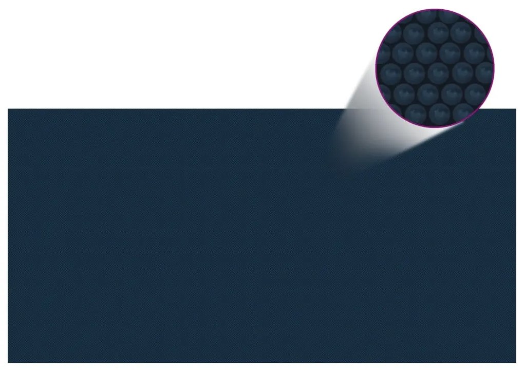 Plovoucí PE solární plachta na bazén 400 x 200 cm černo-modrá - Default Title
