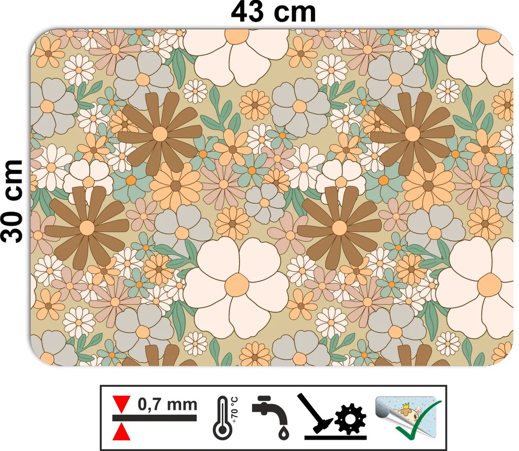 PokojovaDekorace.cz, Prostírání - 771, Květiny, 43x30cm