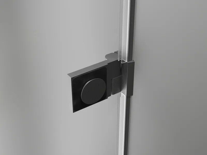 Mexen Lunar-B Duo výklopný sprchový kout 100 x 80 cm, čiré sklo, broušený grafit, 832-100L-080P-66-00
