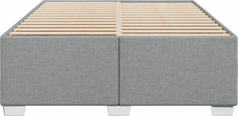 Rám postele bez matrace světle šedý 140 x 190 cm textil 3284471