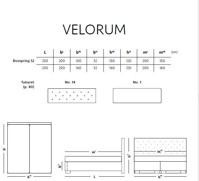 Materasso Kontinentální čalouněná postel VELORUM boxspring ROZMĚR: 2x (100x200) cm - boxspring