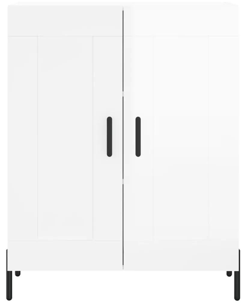 Skříň highboard lesklá bílá 69,5 x 34 x 180 cm kompozitní dřevo,  3198347