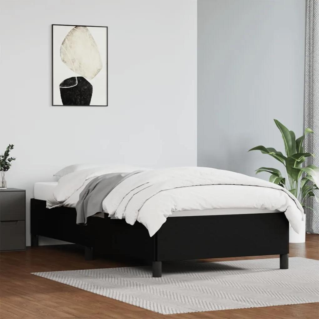 Rám postele černý 80 x 200 cm umělá kůže - Default Title