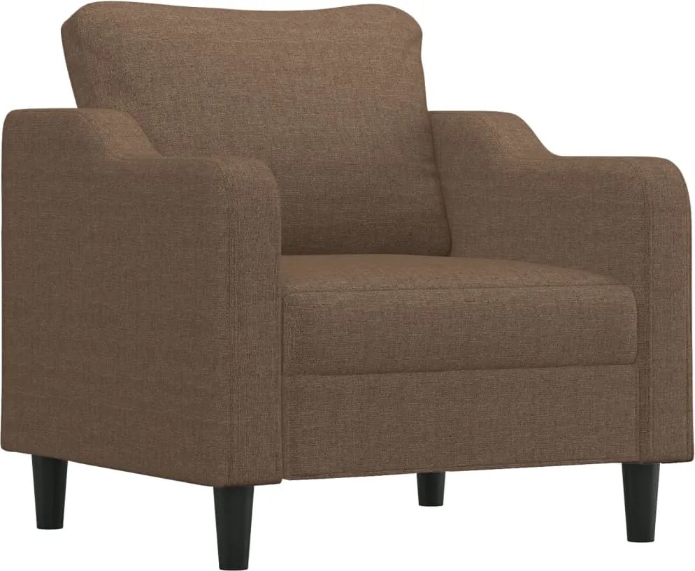 Křeslo s podnožkou hnědé 60 cm textil 3201130