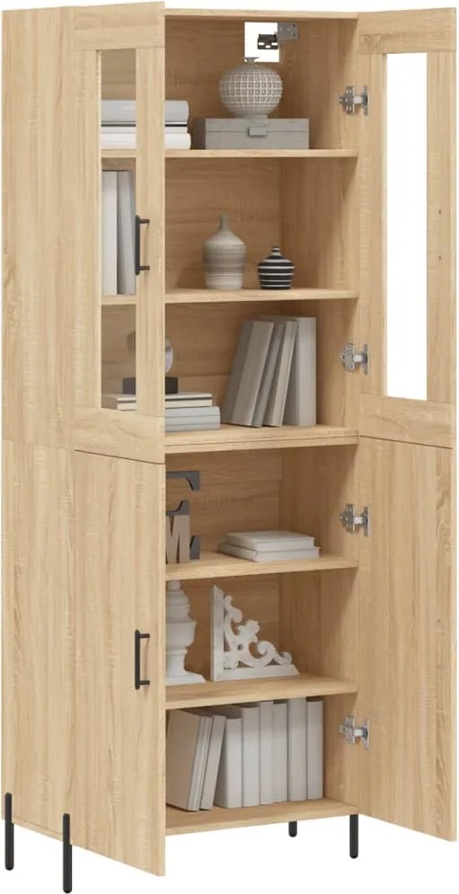 Skříň highboard dub sonoma 69,5 x 34 x 180 cm kompozitní dřevo 3198220
