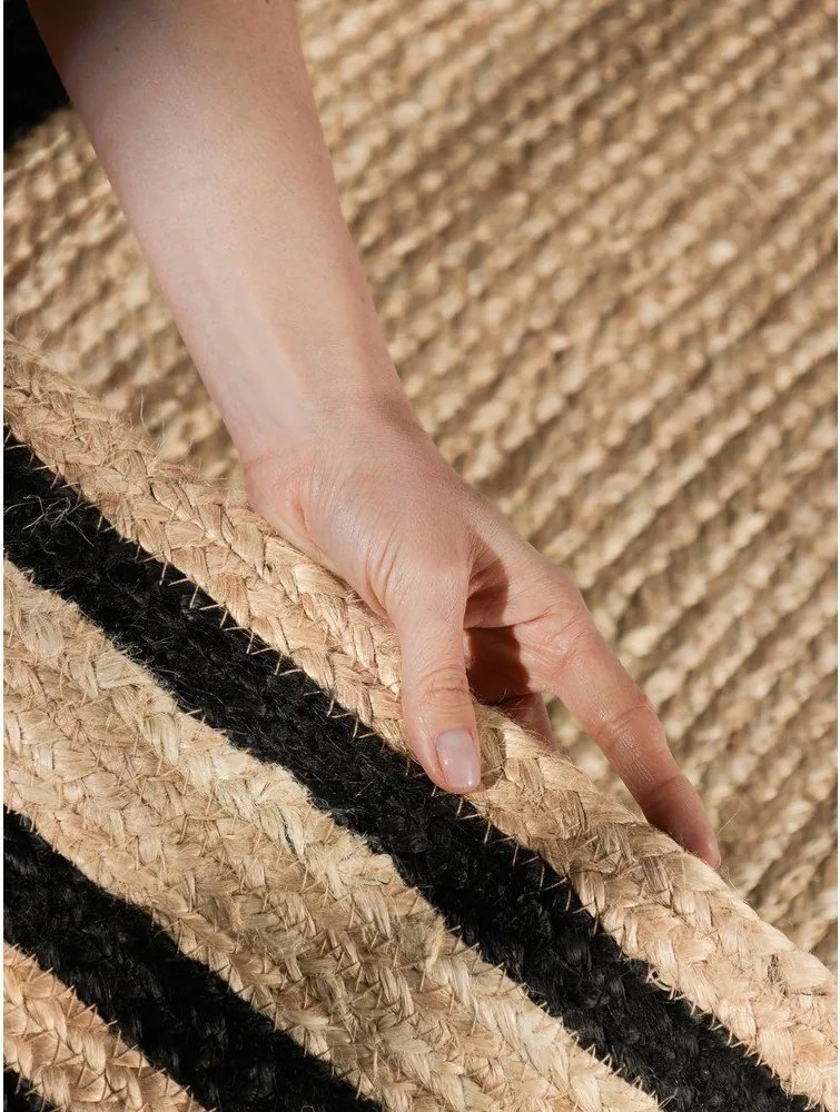 Černý/v přírodní barvě oboustranný/ručně tkaný jutový koberec 80x150 cm Looma – Hanse Home
