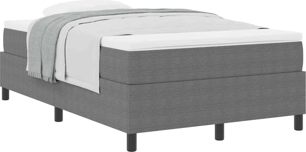Postel s boxspringem Světle šedá a bílá 120 x 190 cm 3337452