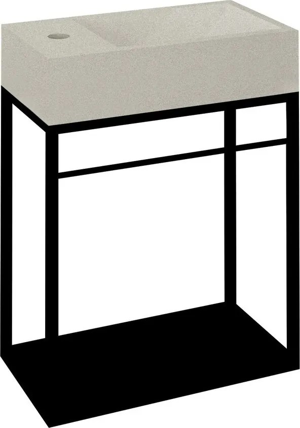 Sapho Sapho, CREST Konstrukce pod umyvadlo 39,5x45x21,7cm, černá matná, AR402