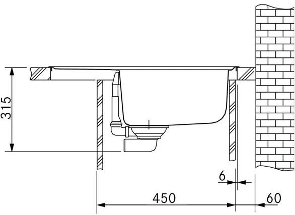 Franke Maris MRG 611-62 Granitový dřez s odkapem oboustranné provedení, 62x50cm, sahara, 114.0284.757