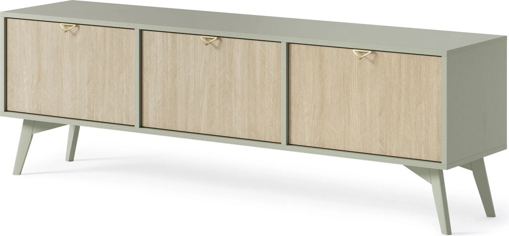 PSK Televizní skříňka NATURAL, Eukalyptus/Scandi 158 cm