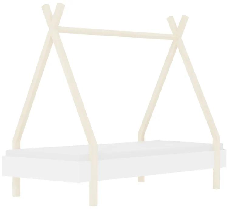 Benlemi Dětské domečkové jednolůžko MODULAR ve tvaru teepee Rozměr: 90x200 cm, Varianta: Bez čela