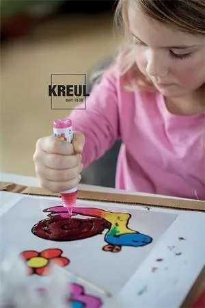 Akrylové barvy na plátno kreull "mucki window color" svět zvířátek sada barev na sklo , 29ml