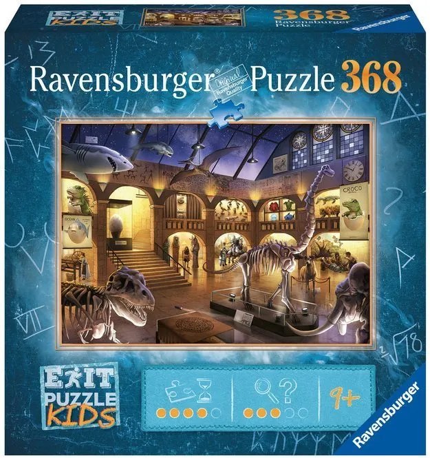 Puzzle ravensburger 129256 exit kids puzzle: noc v muzeu 368 dílků
