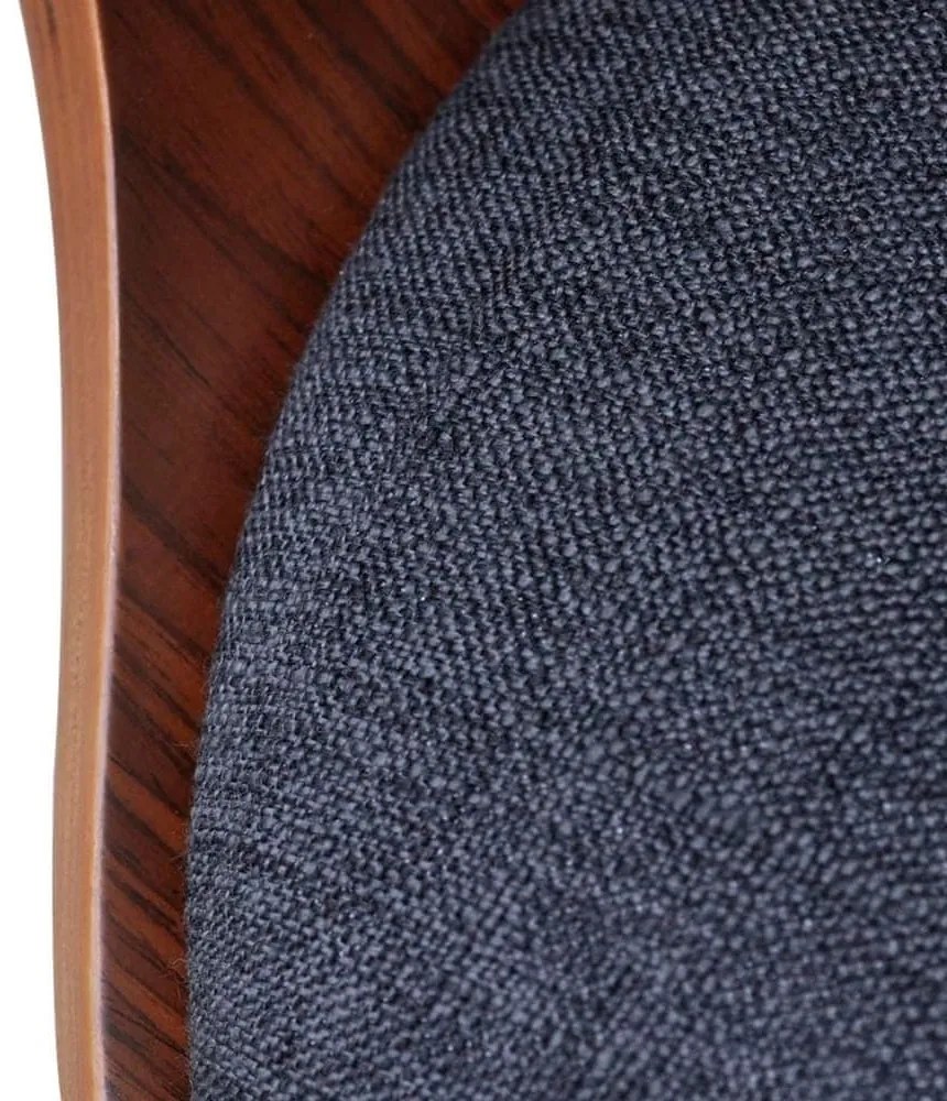 Petromila Jídelní židle 4 ks tmavě šedé ohýbané dřevo a textil