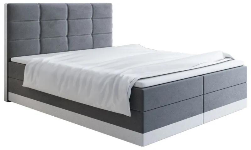 Čalouněná postel 140x200 LILLIANA 1 - šedá / bílá