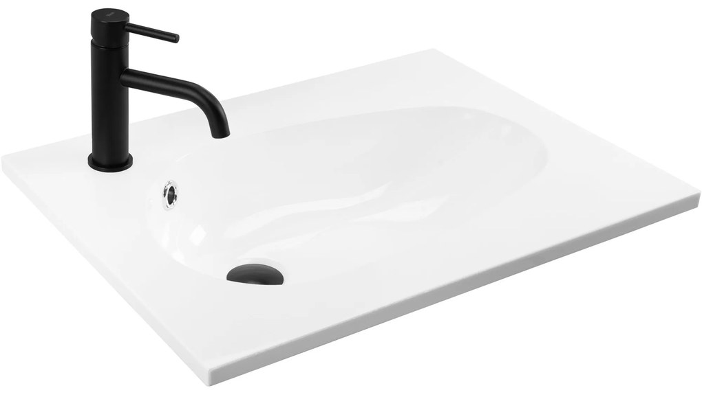 Rea Selena, konglomerátové zápustné umyvadlo 610x465 mm, bílá, REA-U6020