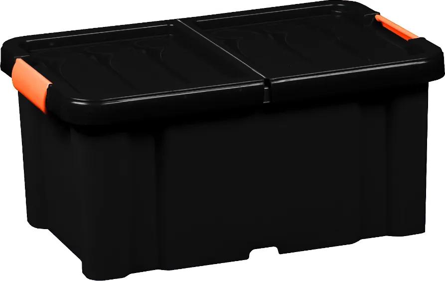 Plast Team Úložný box s víkem černý - box 15 litrů 2271017 | Biano