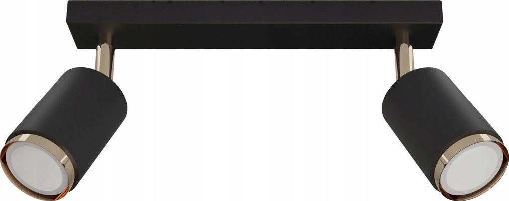 Kovová lampa černo-zlatá Idun II Led 2xGU10