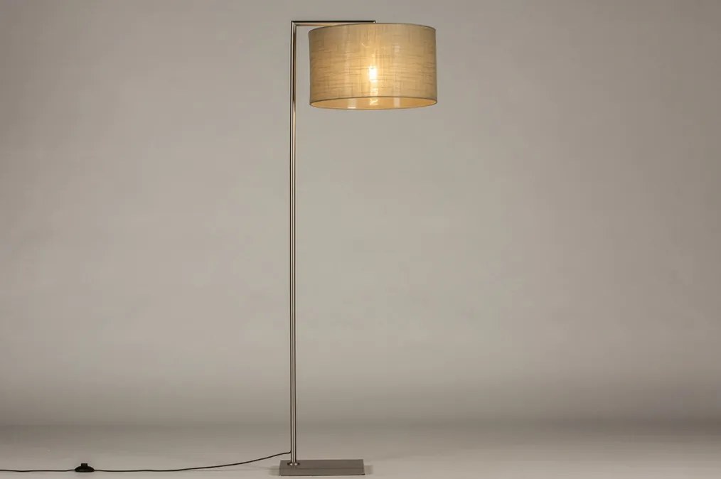 Stojací designová lampa Pallas Silver and Taupe
