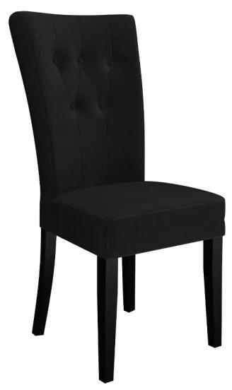 Čalouněná jídelní židle ST67 + klepadlo, Barva:: černá, Barva: černá, Potah: Magic Velvet 2216